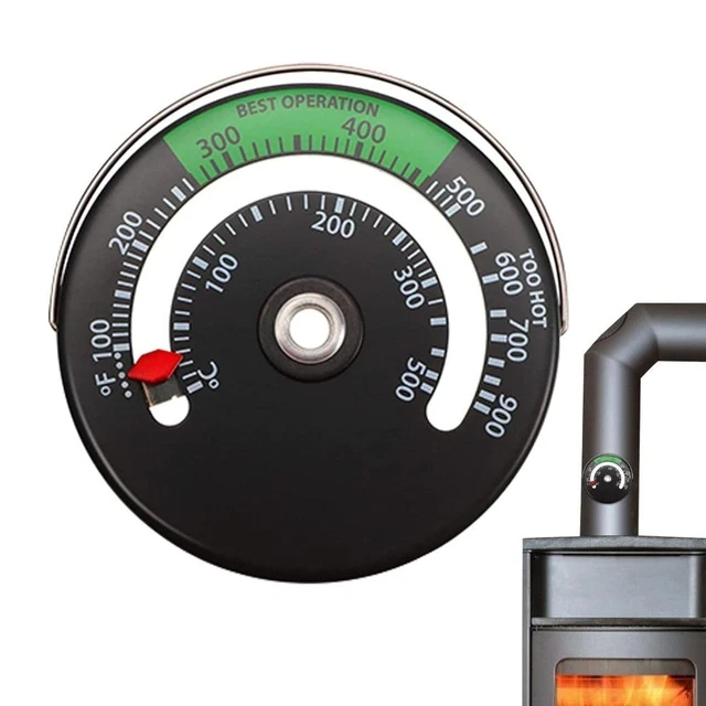 MAGNETIC FIREPLACE THERMOMETER Digital Stove Pipe Thermometer Home EUR ...