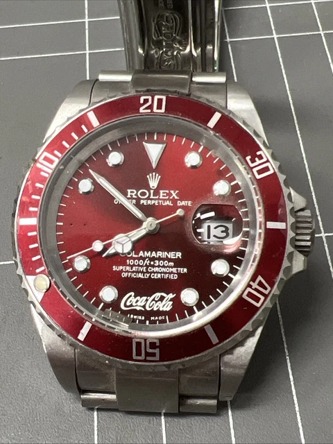 VINTAGE WATCH ANALOGUE Coca Cola Colamariner Wristwatch Coke Rolex $710 ...