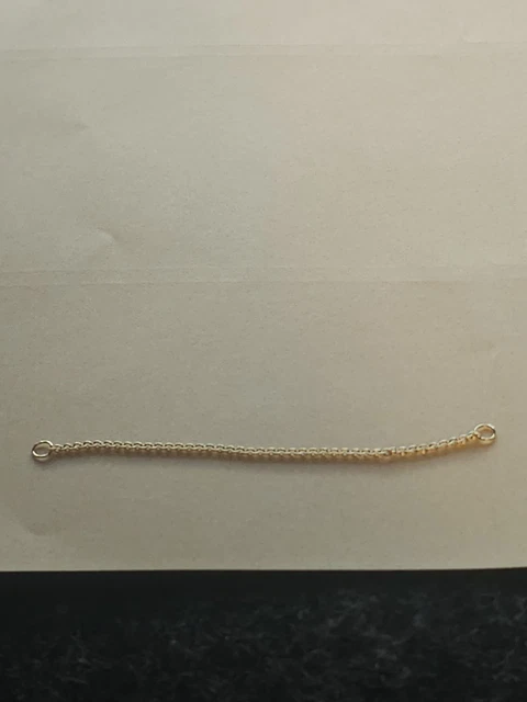 9CT 375 YELLOW Gold Medium Weight 2.75 Inch Bracelet Safety Chain New £ ...