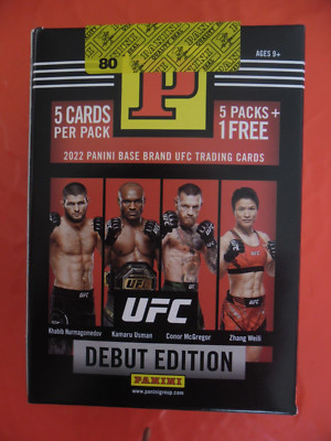 PANINI 2022 UFC Debut Edition Blaster Box 5 Pockets + 1 Bonus Pouch ...