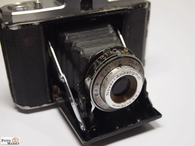 ZEISS IKON NETTAR Camera Medium Format Roll 6x6 Lens Novar 6,3 / 75 MM ...