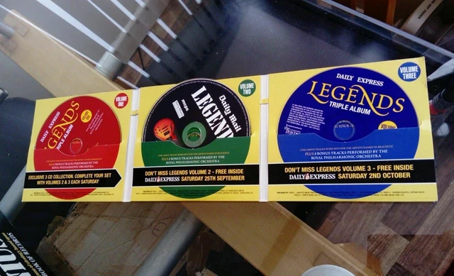 CD'S X 3 Set Music Collection Legends Triple Album Compilation £1.25 ...
