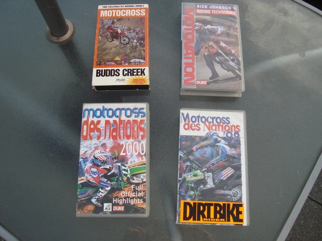 VHS MOTOCROSS VHS tapes video bundle x 4 des nations 98 yr2k budds ...