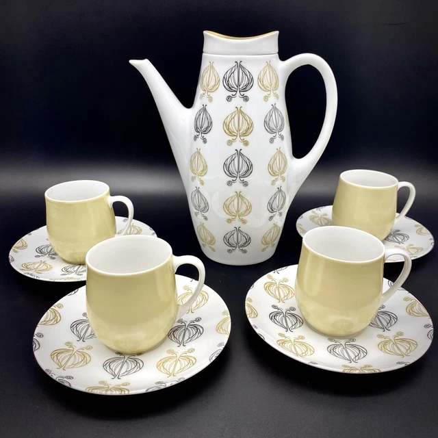 THOMAS GERMANY CONSTANZA White Porcelain Coffee Set Mid-Century ...
