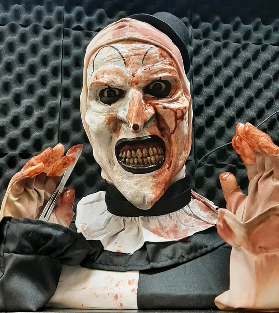 ART THE CLOWN "Terrifier" (BLOODY)Lifesize bust custom Prop scale READY ...