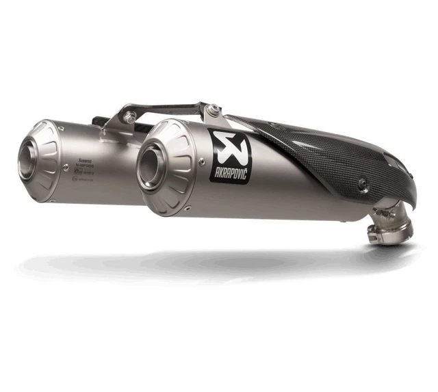 AKRAPOVIC EXHAUST TITANIUM Twin Silencer Slip-On Kit Ducati Scrambler ...