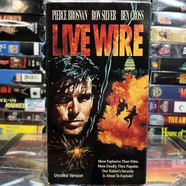 LIVE WIRE 1993 VHS Tested Pierce Brosnan Ron Silver Ben Cross Action ...