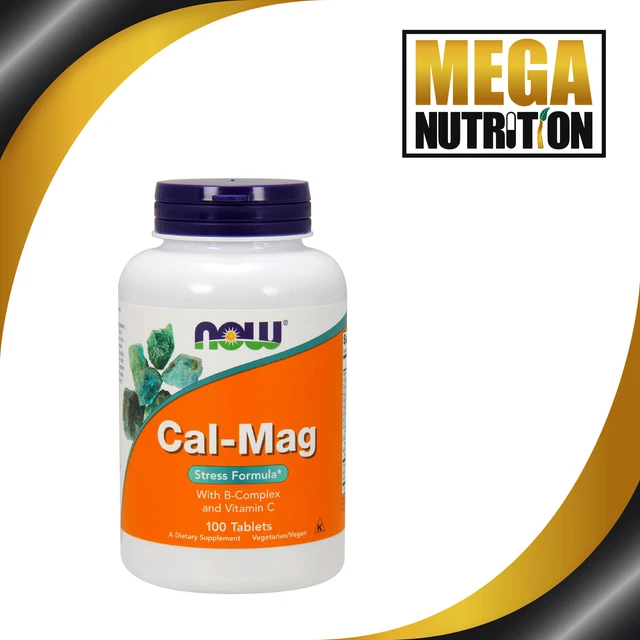 NOW FOODS CAL-MAG Stress Formula 100 Capsules Vitamin B Complex ...