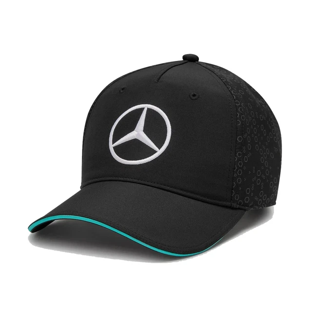 MERCEDES AMG PETRONAS F1 Formula One Team Cap Black Tonal Hexagon Print ...