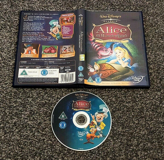 WALT DISNEY ALICE In Wonderland Special Edition Kids Children Pal Dvd £ ...