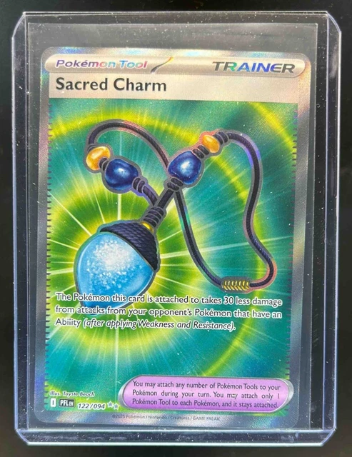 2025 POKEMON PHANTASMAL Flames PFL EN Sacred Charm Ultra Rare #122/094 ...