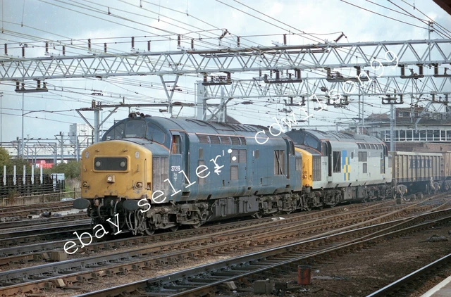 British Railway Negative Br Class 37 No 37 219 And 37 138 At Stratford