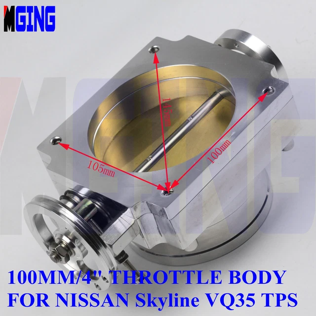 100MM 4&THROTTLE Body High Flow For Nissan Skyline VQ35 350Z Z33 TPS ...