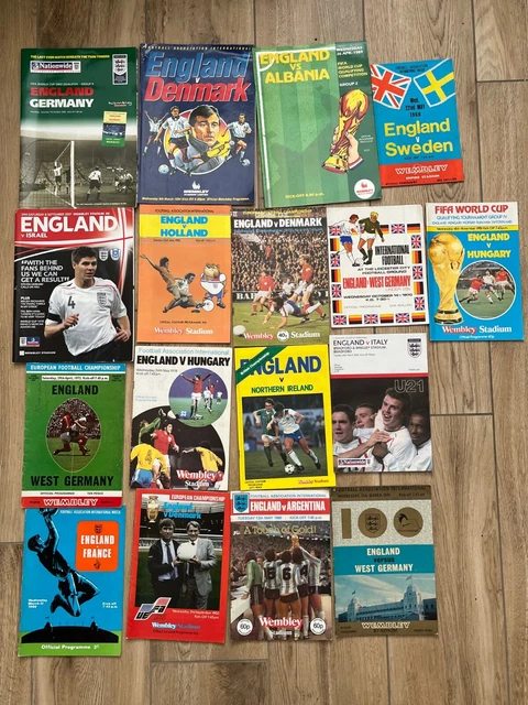 COLLECTION OF 17 England Football Programmes £7.55 - PicClick UK