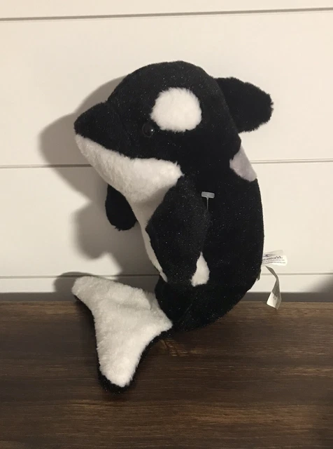 SEA WORLD ORCA Black Killer Whale Plush Shamu Stuffed Animal Toy £6.80 ...
