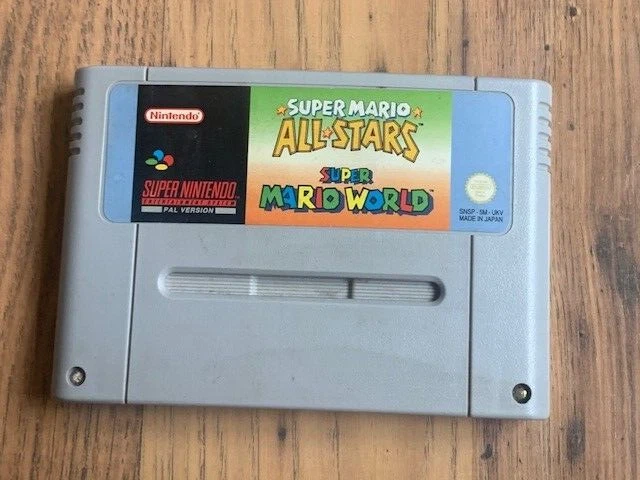 SUPER MARIO ALL Stars + Super Mario World Nintendo SNES cart only £25. ...