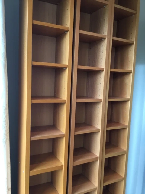 IKEA CD/DVD STORAGE unit rack tower Oak style veneer £12.00 - PicClick UK