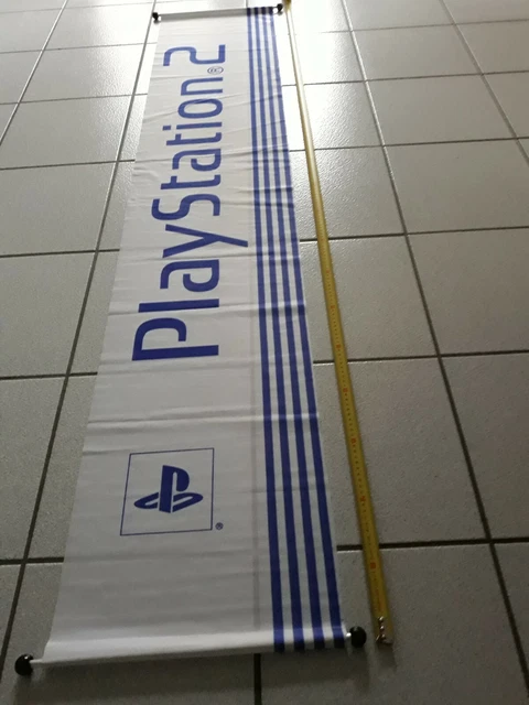 ORIGINAL PS2 FLAGGE Banner Aufsteller Fahne Playstation Flag Display ...