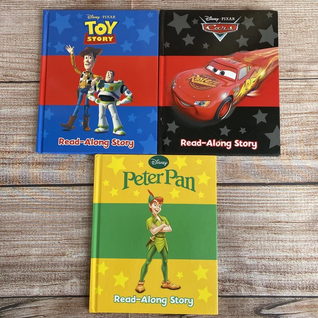 DISNEY PIXAR TOY Story Cars Peter Pan ~ 3 x Read-Along Story Books ~ NO ...
