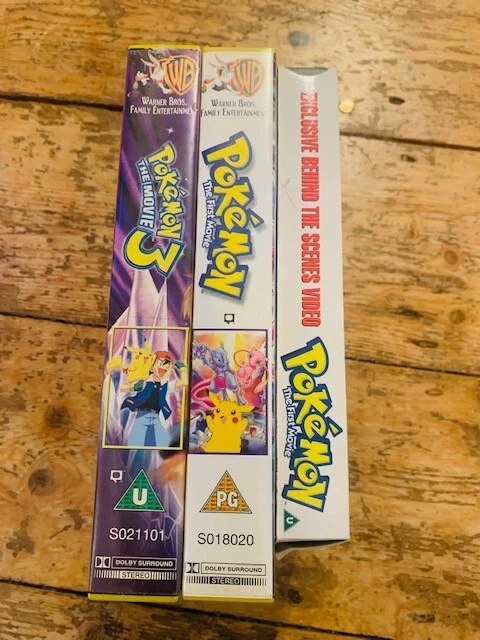 VHS POKEMON BUNDLE - Pokemon First Movie, Scenes and Pokemon 3 - Good ...