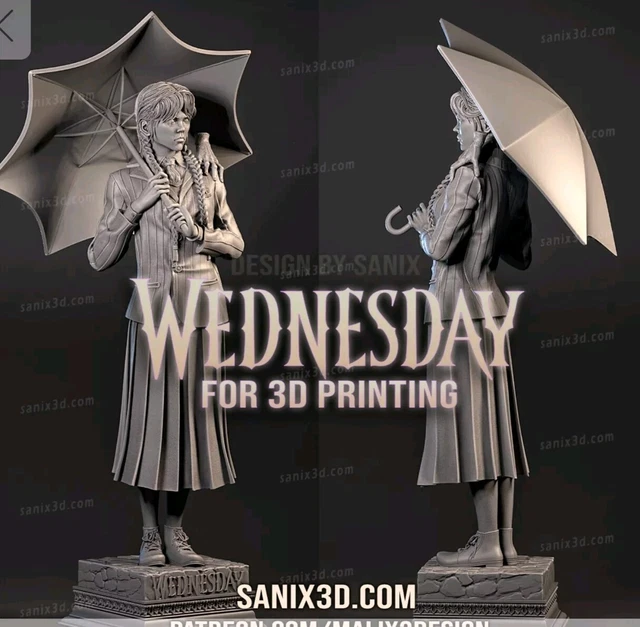 WEDNESDAY ADAMS 1:16 Scale Resin 3d printed model kit £21.25 - PicClick UK