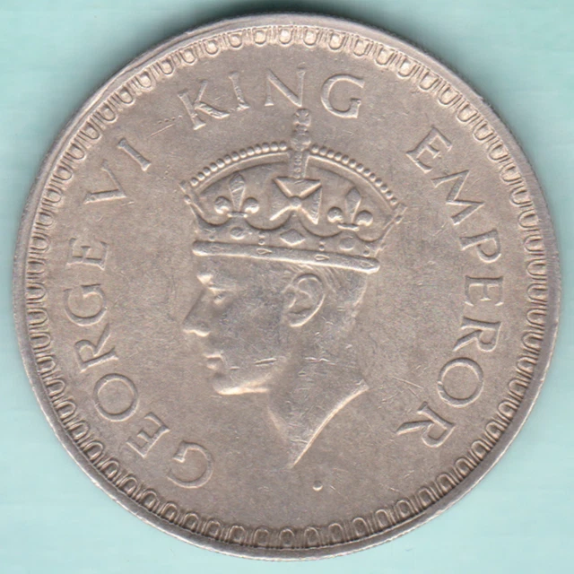 BRITISH INDIA 1944 King George Vi One Rupee Rare Silver Coin $20.61 ...