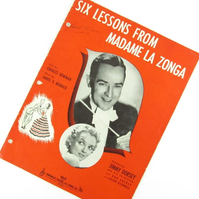 SIX LESSONS FROM Madame La Zonga Sheet Music Jimmy Dorsey Helen O ...