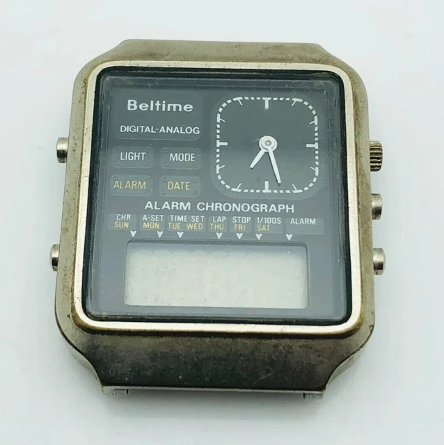 BELTIME QUARTZ ALARM Analogue-Digital Chronograph Men's Wrist Watch for ...