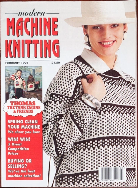 MODERN MACHINE KNITTING Pattern Magazine February 1994 Thomas The Tank ...