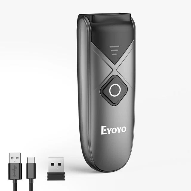 EYOYO MINI 1D 2D QR Bluetooth Barcode Scanner Portable Wireless Barcode ...