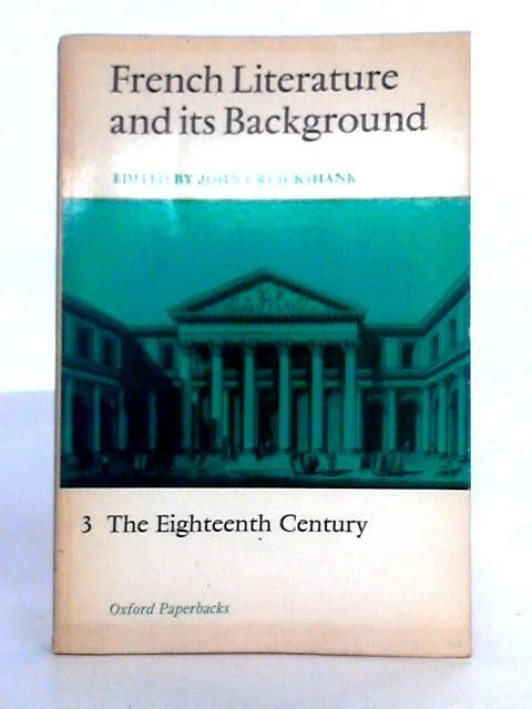 FRENCH LITERATURE AND its Background, Vol 3 (Cruikshank (ed.) - 1968 ...