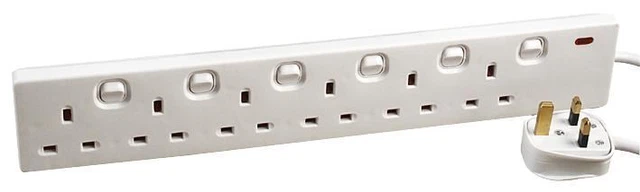 PRO ELEC - Cable de extensión conmutado individualmente de 6 vías, 2 m ...