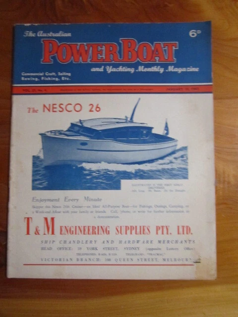 MAGAZINE THE AUSTRALIAN Power Boat And Yachting 1947 Great ***Must See ...