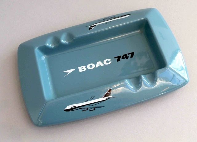 BOAC BOEING 747 Ceramic Airline Ashtray Wade Regicor B.o.a.c. Vintage ...