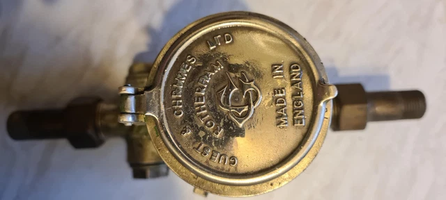 VINTAGE GUEST AND Chrimes Ltd Water Meter - Round body, Brass ...
