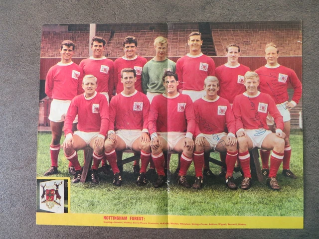1960'S NOTTINGHAM FOREST signed team photo 6 original signatures £20.50 ...