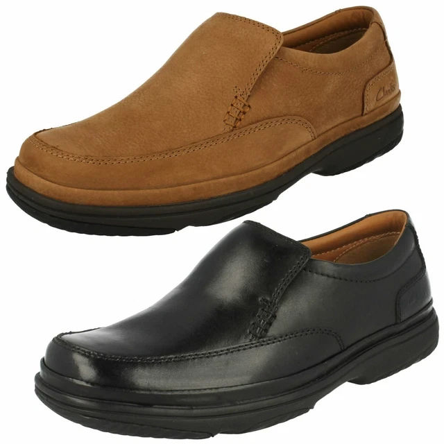 HERREN CLARKS FLEXIBEL Leicht Breite Passform Slip On Schuhe' Swift ...
