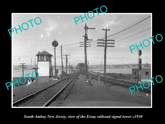 SOUTH AMBOY NEW Jersey The Sa Railroad Signal Tower c1930 Historic Old ...