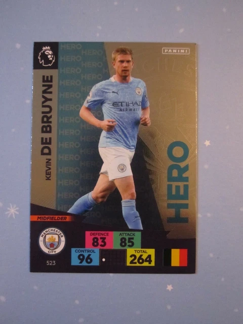 KEVIN DE BRUYNE of Manchester City Adrenalyn XL PL 2020/21 Hero card ...