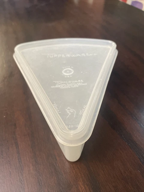 VINTAGE TUPPERWARE PIE Slice Keeper Saver Clear Bottom 269-14 Clear Top ...