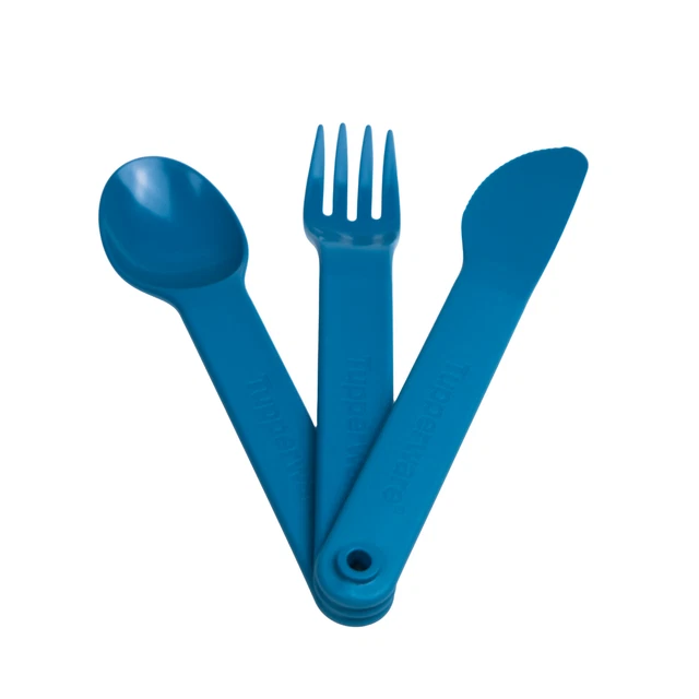 TUPPERWARE PICKNICK BESTECK to go, für unterwegs Besteck türkis 3er Set ...