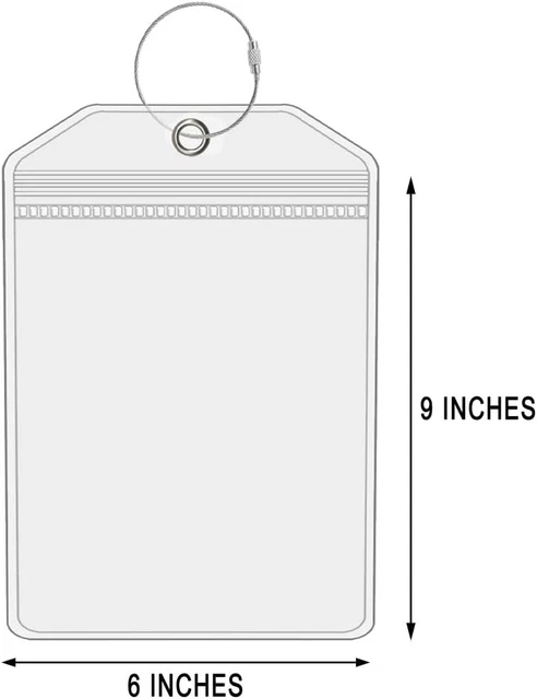EXTRA LARGE GOLF Luggage Tag 9" x 6 ", Shipping Label Holder for Golf ...