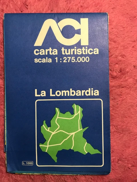 ACI CARTA TURISTICA LOMBARDIA Scala 1: 275.000 OTTIMO STATO ...