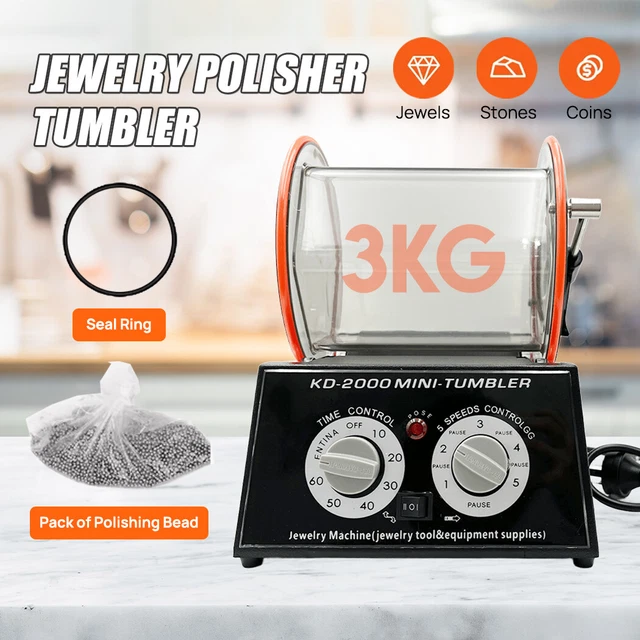 3KG ROTARY TUMBLER Surface Polisher Jewelry Polish Finish Machine Gem ...