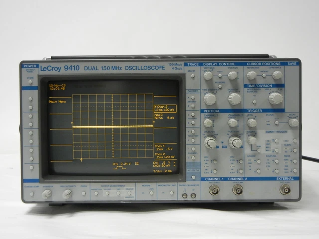 LECROY 9410 DUAL CHANNEL 150 MHz DIGITAL OSCILLOSCOPE,100 Ms/s,4 Gs/s ...
