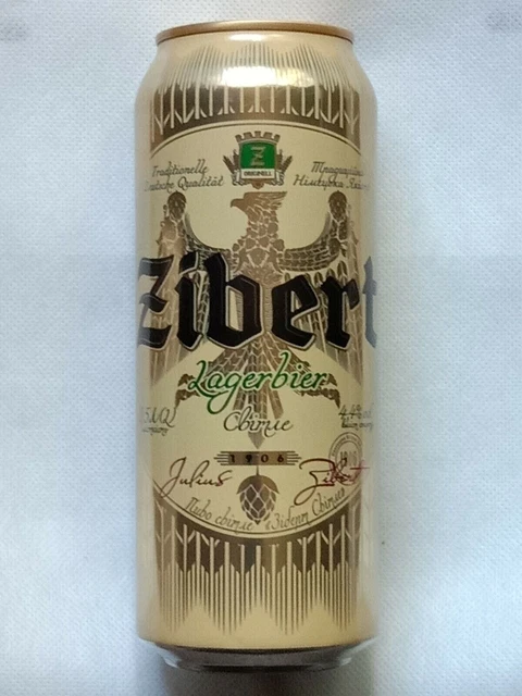 EMPTY BEER CAN ZIBERT Obolon 500 ml. Ukraine 2020-2021 Bottom open! 🇺🇦 ...