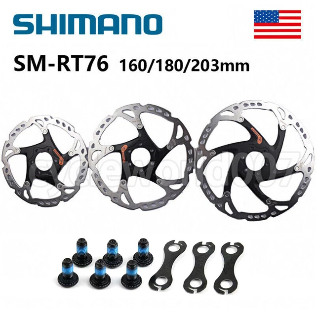 SHIMANO DEORE XT RT76 RT86 Bike Rotor 160/180/203MM 6-Bolt MTB Disc ...