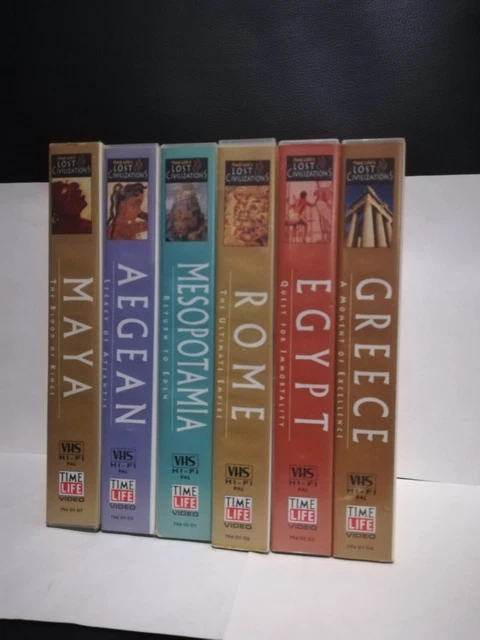TIME LIFES LOST civilizations vhs collection x 6 maya egypt rome aegean ...