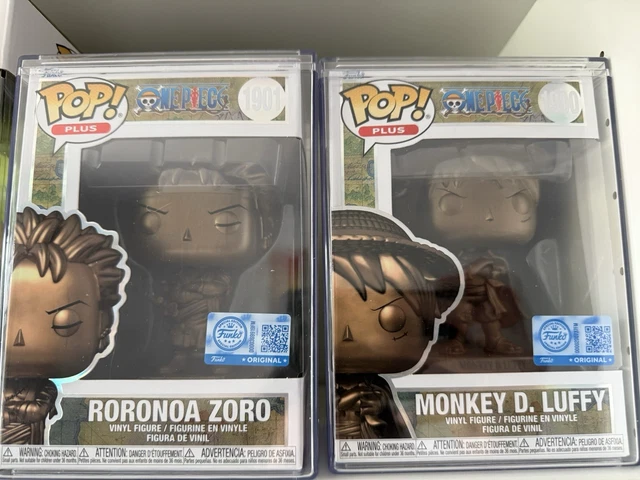 ONE PIECE #1900 1901 Monkey D. Luffy Roronoa Zoro Bronze Statue Funko ...