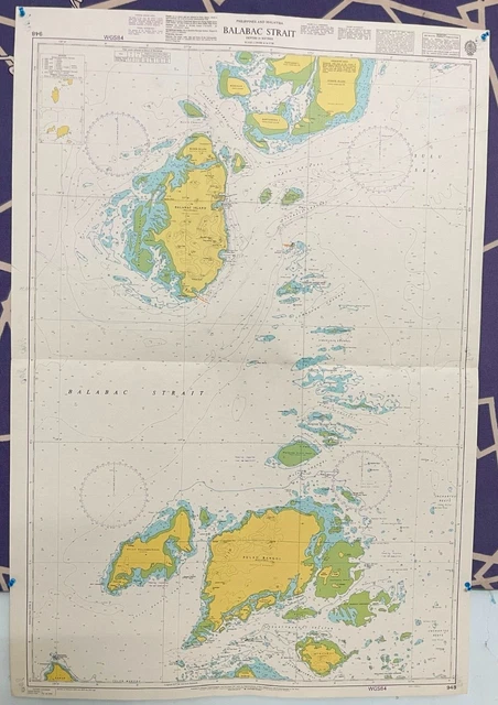 AMIRAUTÉ 948 PHILIPPINES Et Malaysie Balabac Strait Carte Charts ...